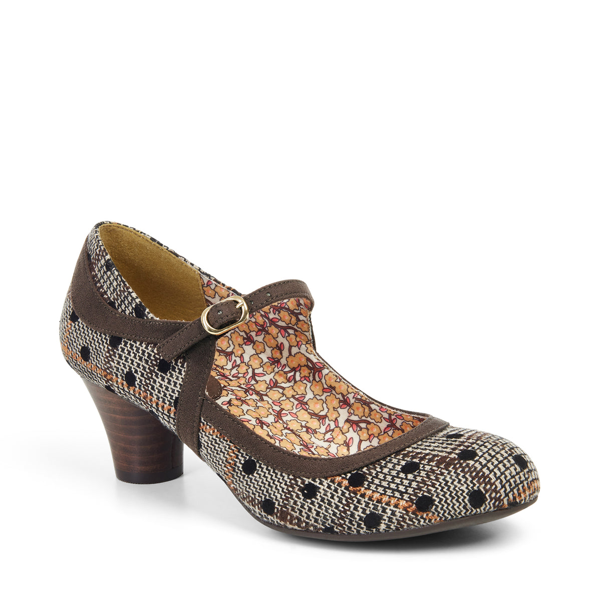 Lexi Brown Mid Heel Mary Jane Shoes by Ruby Shoo – Belle Divino