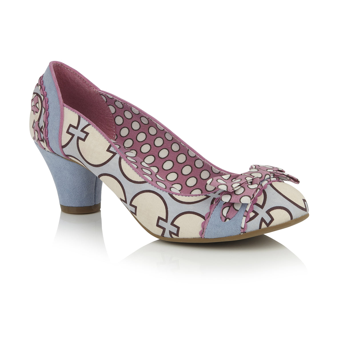 Hayley Sky Blue Mid Heel Court Shoes by Ruby Shoo – Belle Divino