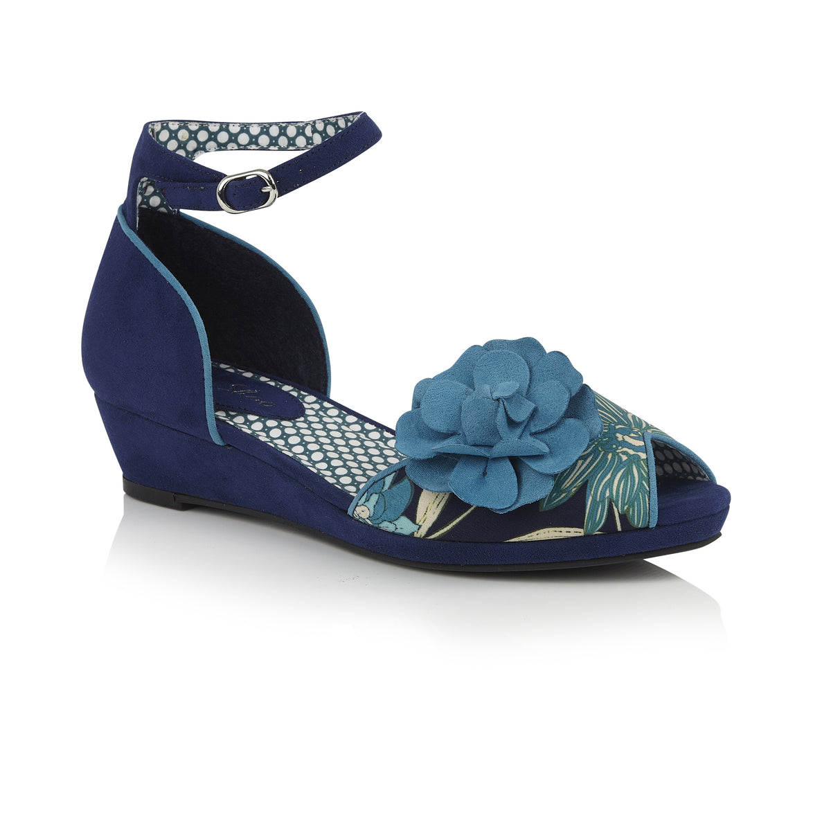 Phyllis Blue Low Heel Wedge by Ruby Shoo – Belle Divino
