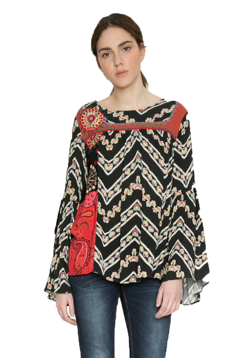 Carlos Zig-Zag Pattern Blouse Desigual Style 17WWBWA1 – Belle Divino