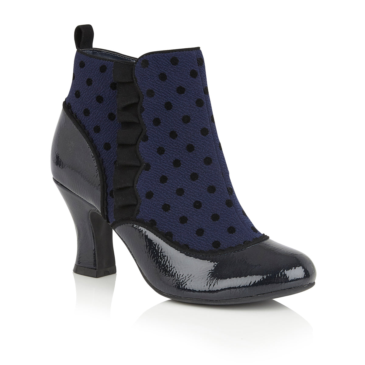 Antoinette Blue Spot High Heel Boots by Ruby Shoo – Belle Divino