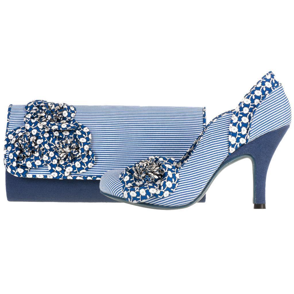 Maisie Blue High Heel Court Shoe & Matching Milan Bag by Ruby Shoo ...