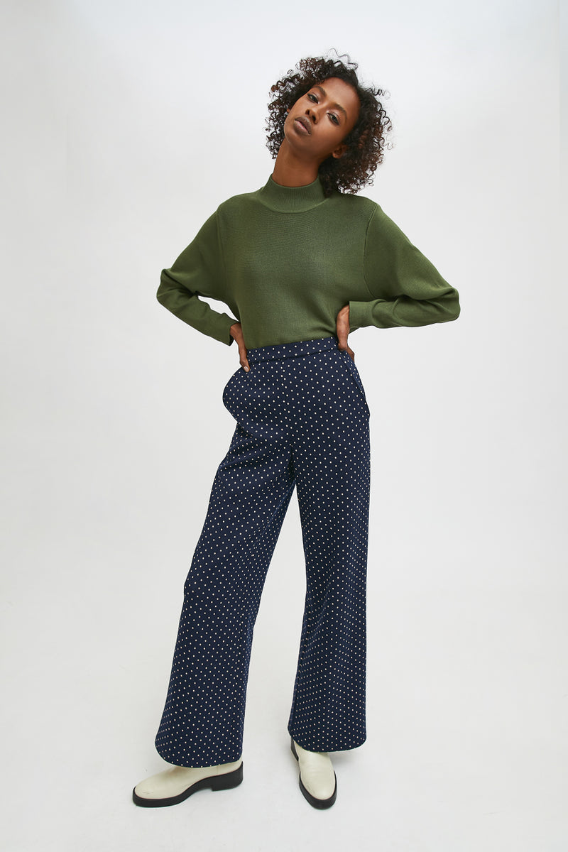 Compania Fantastica Navy Spotty Trousers – Belle Divino