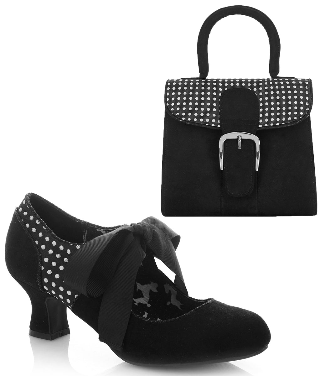 Helena Black Bootie Pumps & Matching Riva Bag by Ruby Shoo – Belle Divino