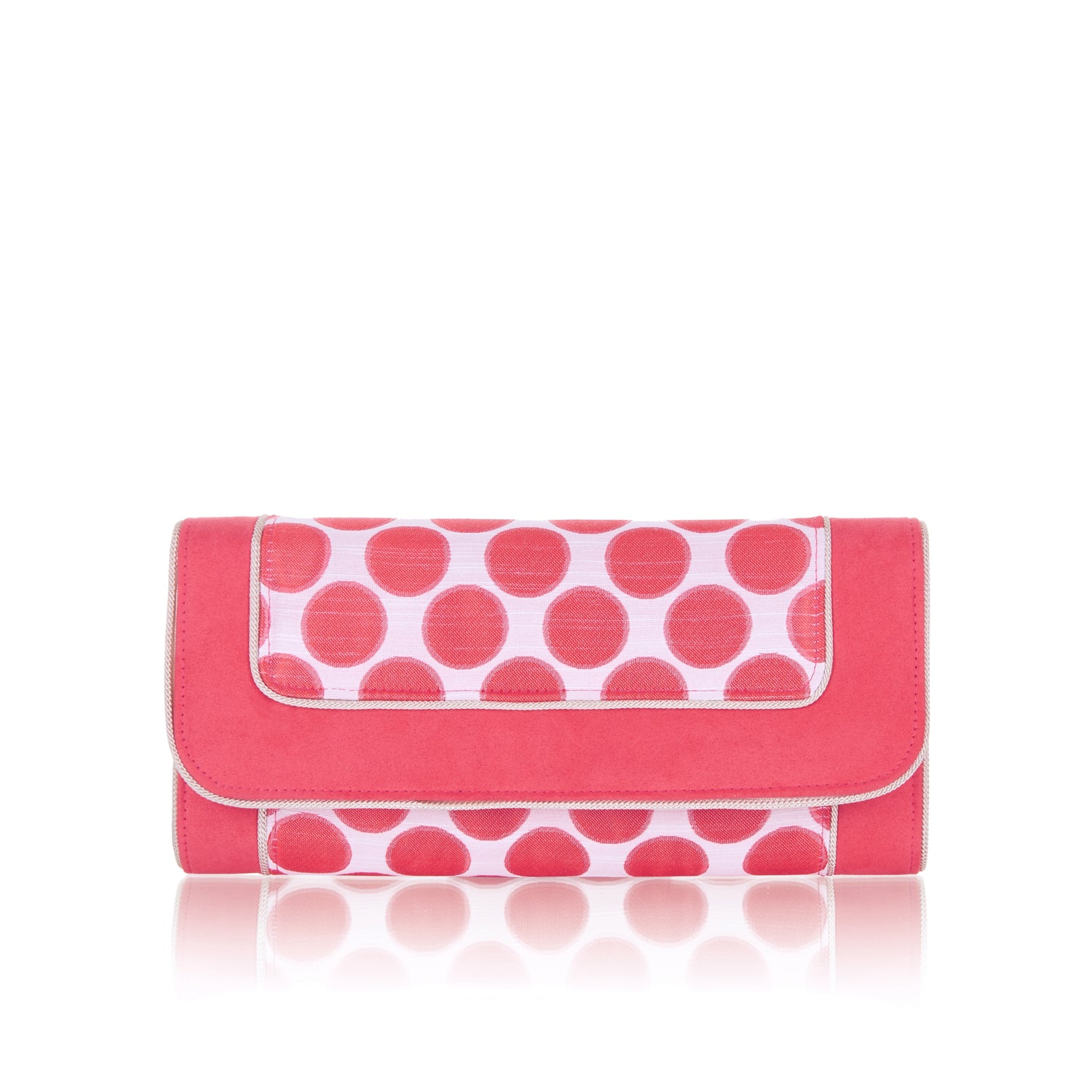 Charleston Coral Clutch Bag (Matches Phoebe Heels) by Ruby Shoo – Belle ...