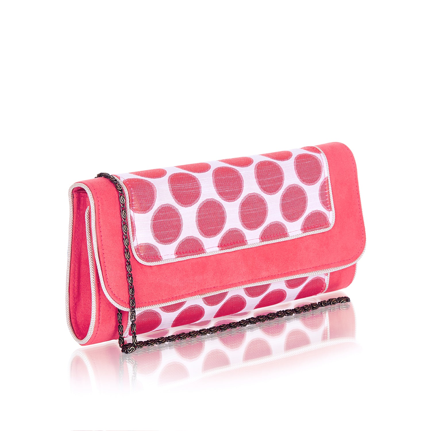 Charleston Coral Clutch Bag (Matches Phoebe Heels) by Ruby Shoo – Belle ...